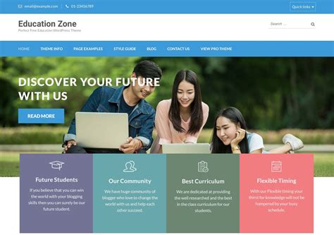 Download Education Zone Free Responsive Wordpress Theme Education Zone