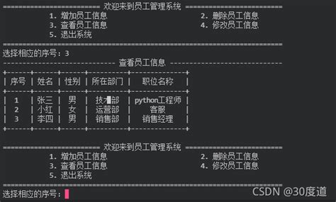 练习 用python写个员工管理系统python通过面向对象的方法设计员工类staff Csdn博客