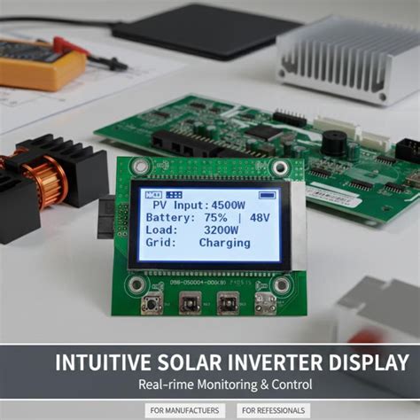 Solar Inverter Lcd Display Real Time Monitoring Module In Lcd And