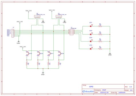 GPIO Schematic OSHWLab