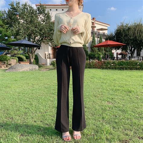 릴리움 미친스판 몸매보정핏대박모델소장강추 밴딩 스판 세미부츠컷 하이웨스트 슬랙스