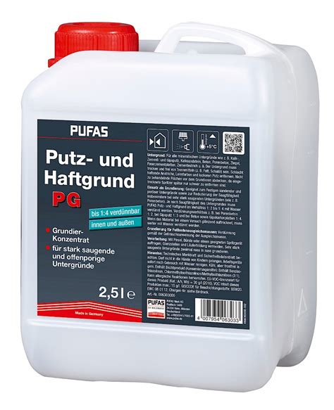 PUFAS Werk KG Germany - Грунтовка под штукатурку и клеющая грунтовка - 2,5л