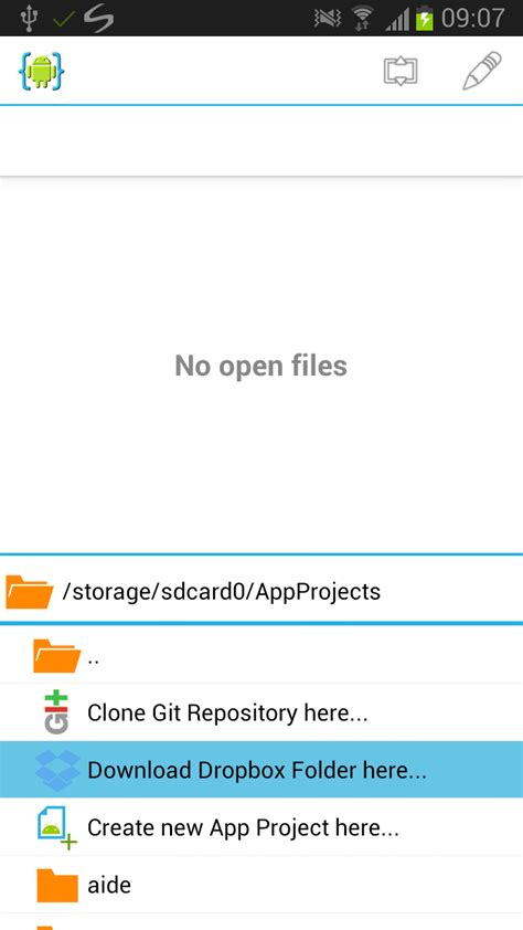 Dropbox Integration Tutorial Aide Android Ide