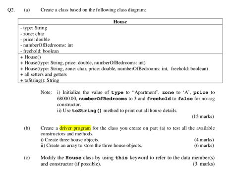 solved q2 a create a class based on the following class