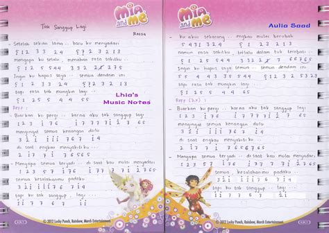 Catatan Not Lagu Rossa “tak Sanggup Lagi” Pianopianika Pemula Lhias Music Notes