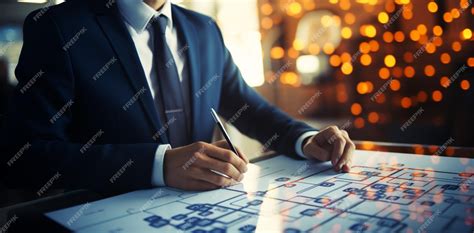 Premium Photo Business Process And Workflow Automation With Flowchart Generative Ai