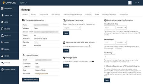 Configuring Threat Management Console