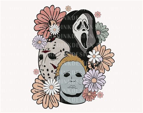 Horror Movie Halloween Svg Horror Character Svg Retro Halloween Svg Groovy Sublimation