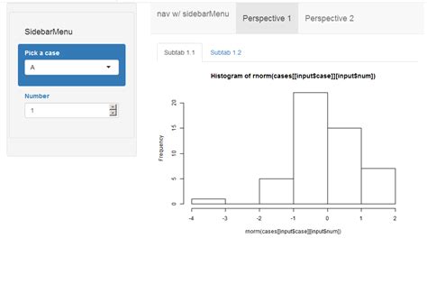 R How To Combine Top Navigation Navbarpage And A Sidebar Menu Sidebarmenu In Shiny Stack