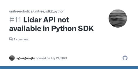 lidar api not available in python sdk · issue 11 · unitreerobotics