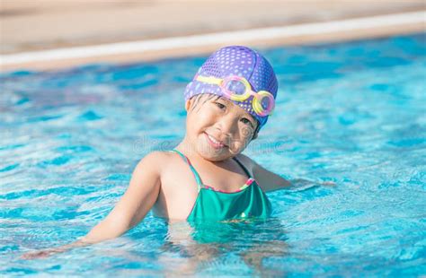 Little Cute Asian Girl On Bikini Suit Stock Image Image Of Young Lifestyle 54875713