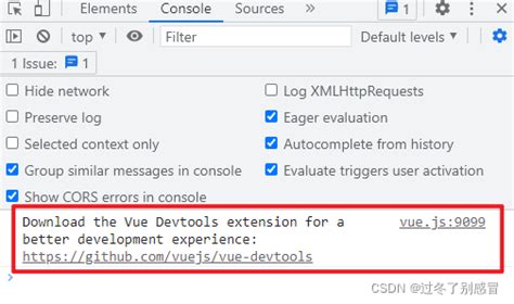 Vue 控制台出现 Download The Vue Devtools Extension For A Better Development Experience Csdn博客