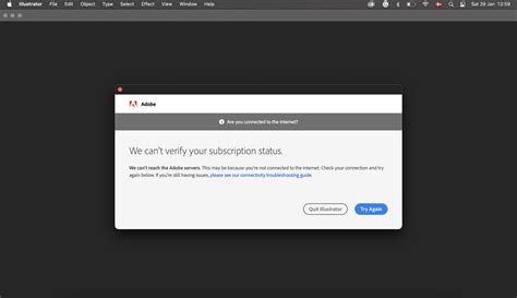 Solved We Cant Verify Your Subscription Status In Mac Adobe Product Community 12719040