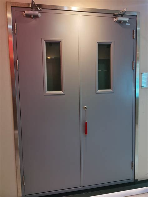 Min Fire Steel Door Fire Rated Fire Exit Door With Panic Bar Device Fire Exit Door And