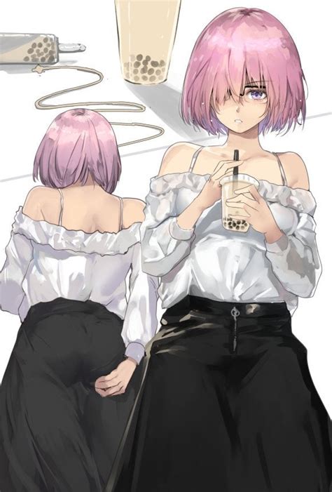 Mashu Having Bubble Tea R Mashukyrielight