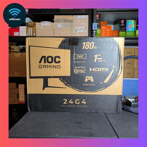 Jual AOC 24G4 180Hz 1ms IPS Gaming Monitor 24 Inch 24 FHD HDMI DP Ergo Stand HDR10 Shopee