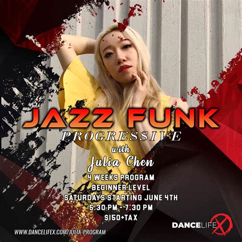 Jazz Funk Progressive With Julia Chen Dancelifex Centre The Best