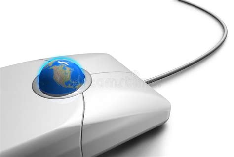 Mouse One Touch World Stock Image Image Of Business Geography 991665