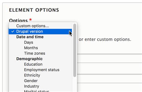 How To Use Webform Predefined Options In Drupal 8 Webwash