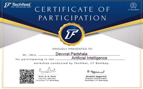 Devvrat Padshala On Linkedin Certificate From Iit Bombay For Attending