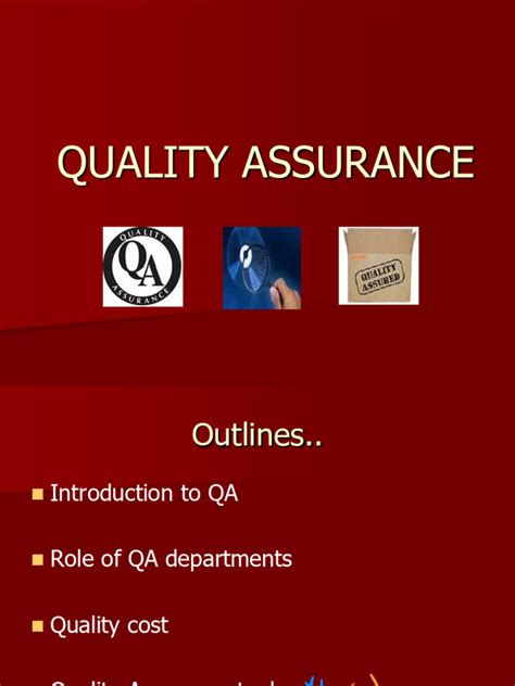Topic 2 Quality Assurance Qa 230525191623 Pdf Quality Assurance Business