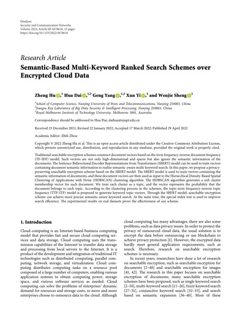 Pdf Semantic Based Multi Keyword Ranked Search Schemes Over Encrypted Cloud Data