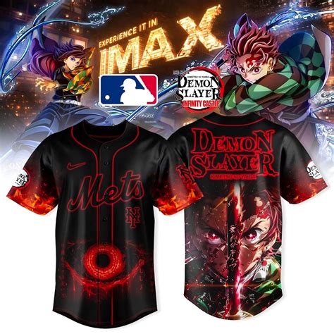 New York Mets X Demon Slayer Fan Jersey Kimetsu No Yaiba Design