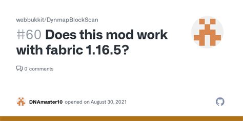 does this mod work with fabric 1 16 5 · issue 60 · webbukkit