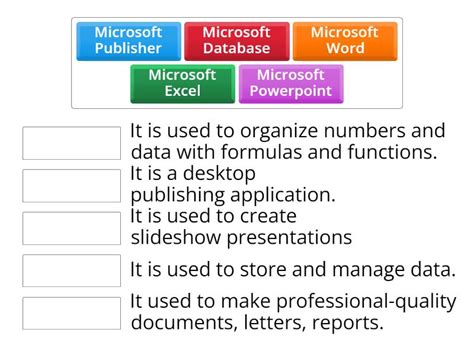 Microsoft Application Software Match Up