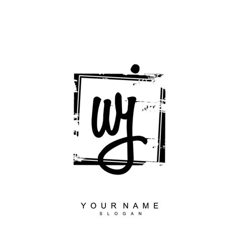 Initial Wj Monogram With Grunge Template Design 22086095 Vector Art At