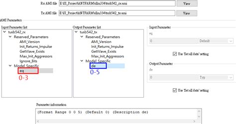 Tusb542 How To Match Eq Value On Ibis Model Interface Forum Interface Ti E2e Support Forums