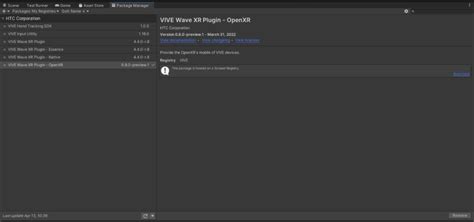 Tutorial Focus3 Openxr Getting Started In Unity Vive Openxr Vive