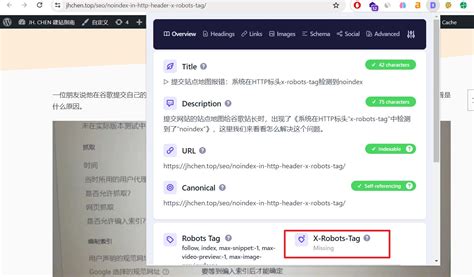提交站点地图报错系统在HTTP标头x robots tag检测到noindex