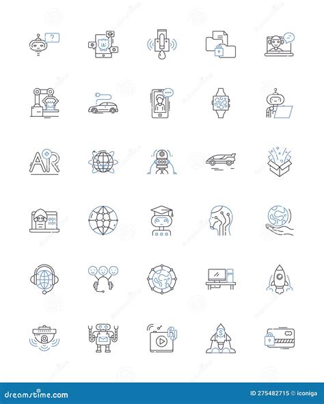 Financial Planning Line Icons Collection Investments Retirement