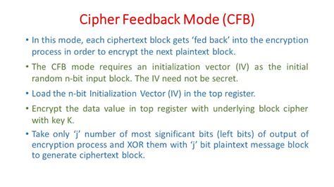 Cns Unit 3 Block Cipher Mode Ppt