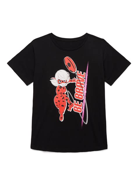 Miraculous Ladybug Girls Short Sleeve Graphic T Shirt Sizes 4 16