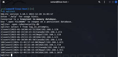 Sql Query Demonstration For Cybersecurity Analysts Filtering And