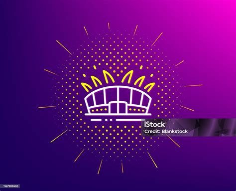 경기장 경기장 라인 아이콘입니다 스포츠 복잡한 기호입니다 챔피언십 건물 벡터 0명에 대한 스톡 벡터 아트 및 기타 이미지 0명 건축 경쟁 Istock