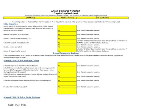 Arrears Discharge Form ≡ Fill Out Printable Pdf Forms Online