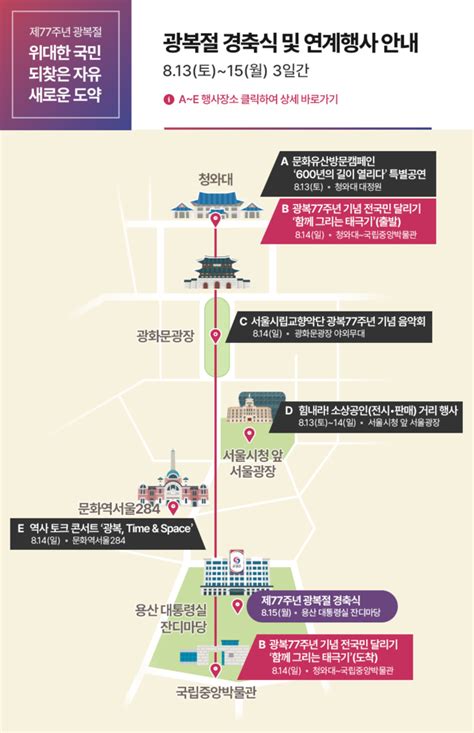 제77주년 광복절 경축식 및 연계행사 개최