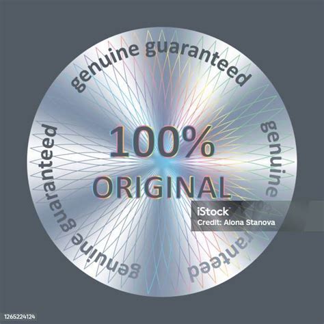 원래 라운드 홀로그램 사실스티커 벡터 배지 아이콘 제품 품질 보증을 위한 기호 오리지널 제품 보증 100에 대한 스톡 벡터 아트 및 기타 이미지 Istock