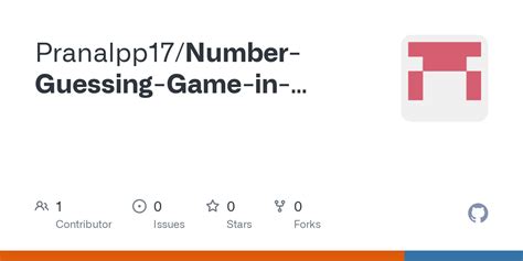 GitHub Pranalpp Number Guessing Game In Python