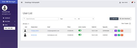 Laravel User Manager Material Design Admin Dashboard Theme Roles And Permissions At Rs 7999unit
