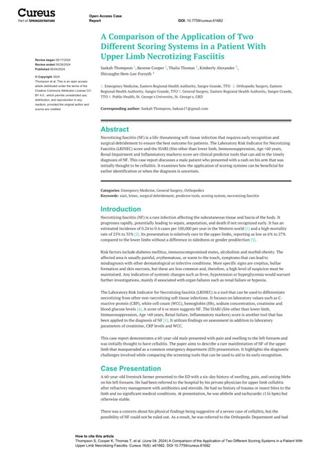 Pdf A Comparison Of The Application Of Two Different Scoring Systems