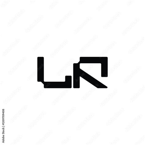 Lr Monogram Logo Design Letter Text Name Symbol Monochrome Logotype Alphabet Character Simple