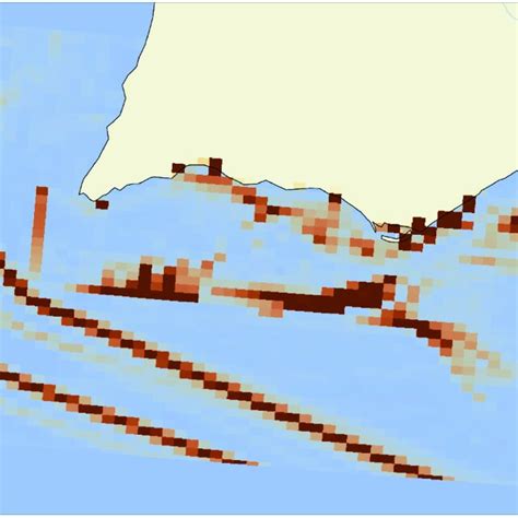 Heatmap Showing The Total Number Of Ais Messages Received Per Each Grid Download Scientific