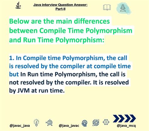 Java Interview Questions Difference Between Compile Time And Run Time Polymorphism