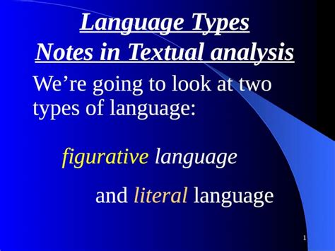 Pptx Language Types Notes In Textual Analysis Dokumen Tips