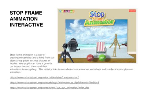 Stop Frame Animation Interactive Teaching Resources