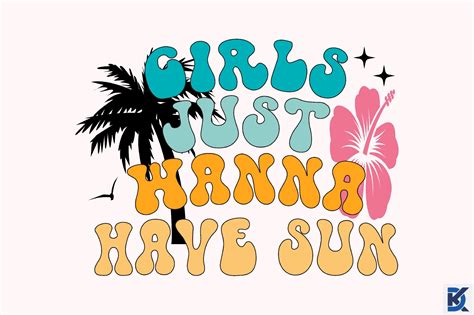 Retro Girls Just Wanna Have Sun Svg Graphic By Designking · Creative